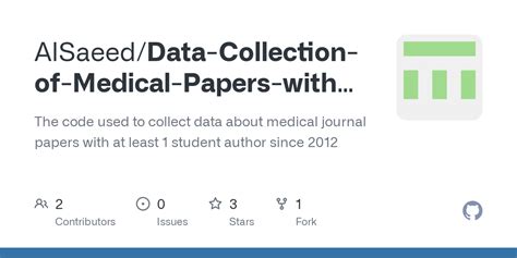 Github Alsaeed Data Collection Of Medical Papers With Student Authors