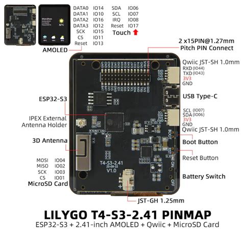 T4 S3 Di Lilygo La Scheda Di Sviluppo Con Touchscreen A Colori Elettronica Open Source