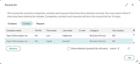 Delete And Restore Items Superoffice Docs