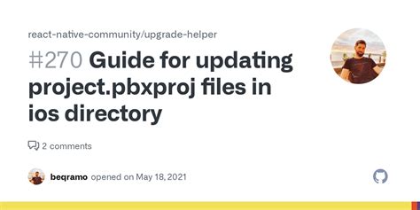 guide for updating project pbxproj files in ios directory · issue 270