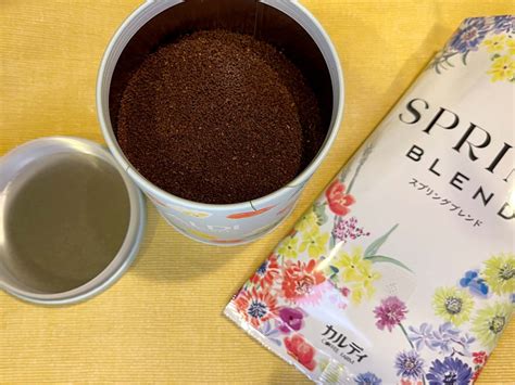 カルディコーヒーファームの「春のキャニスター缶セットスプリングブレンド珈琲豆付」を買ったよ！