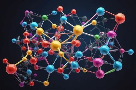 Premium Photo Colourful Atoms Forming Molecular Structure Created Using Generative Ai Technology