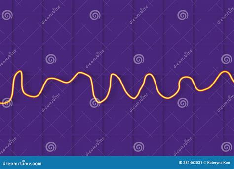 Electrocardiogram Ecg Displaying Ventricular Fibrillation Rhythm 3d Illustration Stock