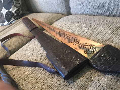 Nigerian Copper Sword And Wood Staff