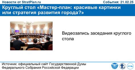 Круглый стол «Мастер план красивые картинки или стратегия развития города Stratplan