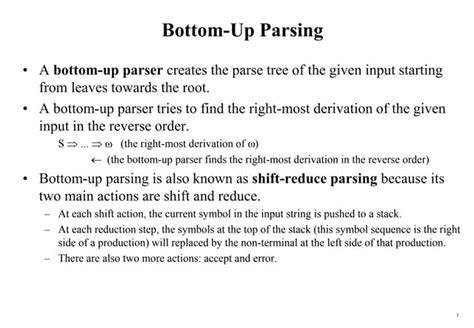 Compiler Design Lr Parsing Slr Lalr Clr Pptx