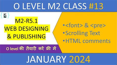 Html Font Tag O Level Web Design Class O Level M2 Class O Level M2 R5 Class O Level M2r5