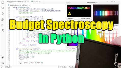 Budget Spectroscopy With Python Programming And Data Science Youtube