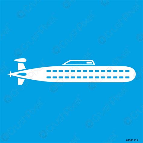 Submarine Icon White Stock Vector 4341919 Crushpixel