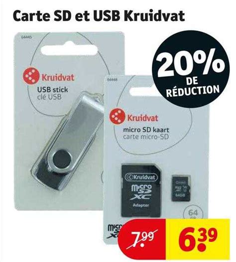 Promo Carte Sd Et Usb Kruidvat Chez Kruidvat Icatalogue Fr