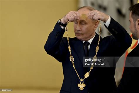 Russian President Vladimir Putin Awards The Order Of St Andrew To
