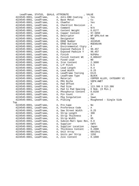 Leadframe Pdf Industrial Processes Chemical Substances