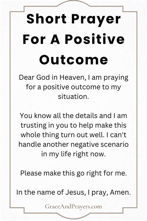 5 Hopeful Prayers For Positive Outcomes Grace And Prayers