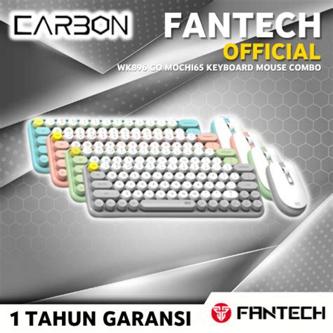 Promo Fantech Go Mochi 80 65 Combo Set Keyboard Mouse Wireless Bluetooth Wk897 Peach Cicil 0