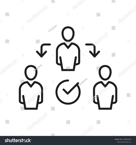 Assignment Delegate Delegating Distribution Business Line Stock Vector Royalty Free 2254904453