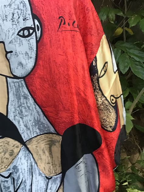 Pablo Picasso Print Silk Shirt Etsy