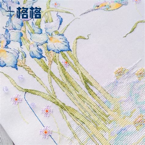 十格格DMC十字绣套件2021新款动物花卉简约现代挂画水彩鸢尾花鸟 虎窝淘