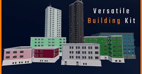 Versatile Building Kit 15 Medium Poly Models For Game Development 3d 道具 Unity Asset Store