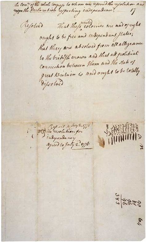 Lee Resolution 1776 National Archives