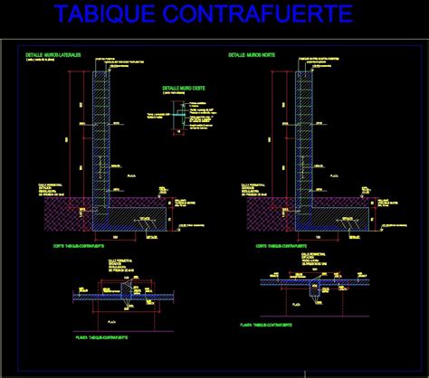 Abutment Buttress Dwg Section For Autocad • Designs Cad