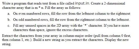 Solved Write A Program That Reads Text From A File Called