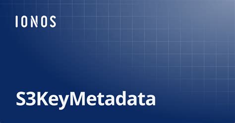 S3keymetadata Python Sdk