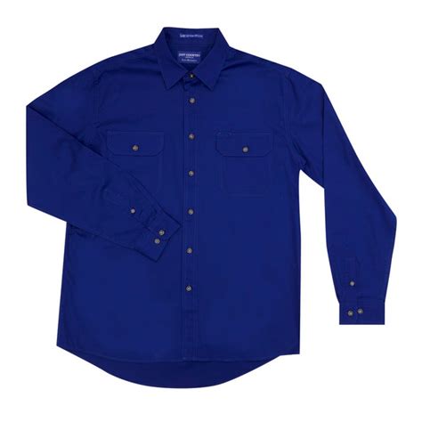 Just Country Mens Evan Shirt Full Button Cobalt Hiscocks