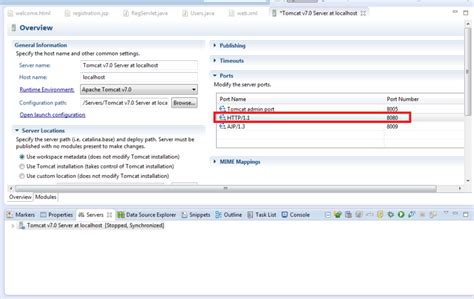 How To Change The Port Number Of The Tomcat Server
