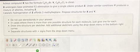 Solved Compounds X And Y Are Both C6H13Cl Compounds Formed Chegg Com