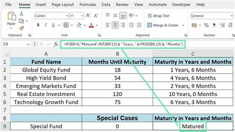 Converting Months To Years And Months In Excel Downloadable Template