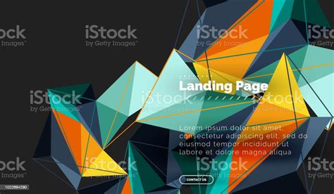 3d 삼각형 추상 배경 다각형 형상 디자인 벡터 0명에 대한 스톡 벡터 아트 및 기타 이미지 0명 결정체 디자인 Istock