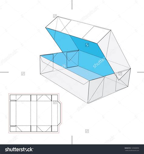 Blueprint Box With Blueprint Layout Stock Vector Illustration 169980890 Shutterstock Box