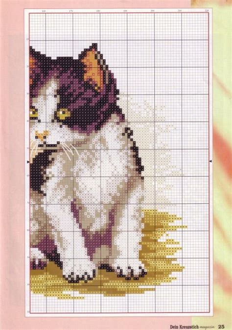 Фото 7 котята Irisha Ira Вышивание крестиком Поперечные кошачьи стежки