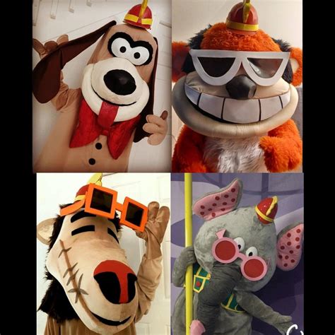 Banana Splits Mascot Costume Fleegle Drooper Snorky Bingo Cosplay