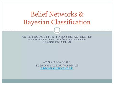 Belief Networks Bayesian Classification Ppt