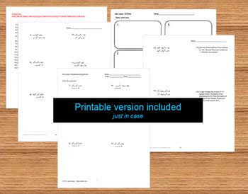 Systems Of Nonlinear Equations Digital Plus Printable By Joan Kessler