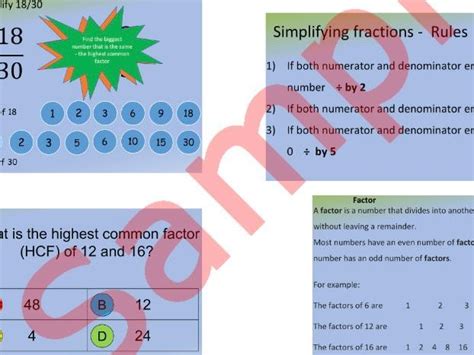 Gcse Fractions Lesson Teaching Resources