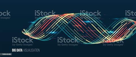Computer Technology Sorting Data Concept Machine Learning Algorithm Waves Twisted Array Visual