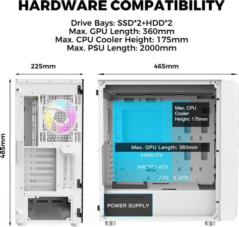 ALSEYE Ai-Pro White E-ATX Gaming PC Case – darkflashus