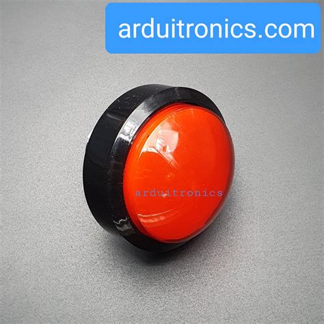 ปุ่มกดตู้เกม สวิตช์กดติดปล่อยดับขนาดใหญ่ 60mm พร้อมไฟ Led สีแดง Arduino Raspberry Pi Nodemcu