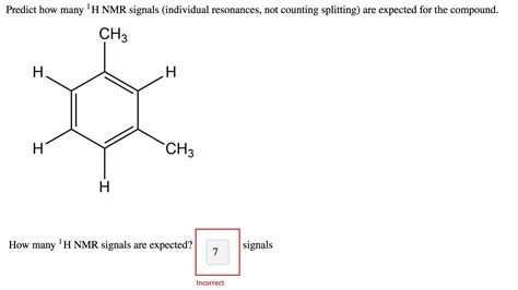 Solved Predict How Many H NMR Signals Individual Chegg Com