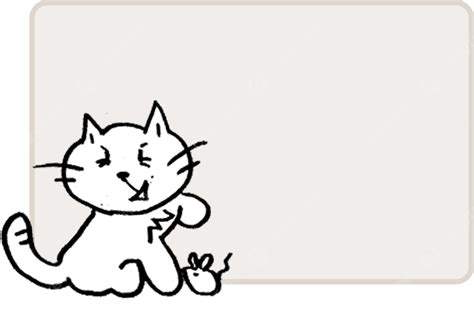 만화 고양이 일러스트 테두리 틀 고양이 만화 Png 일러스트 및 Psd 이미지 무료 다운로드 Pngtree
