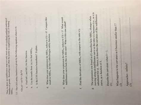 Solved Homework Chapter 3 Utility Functions Graph At