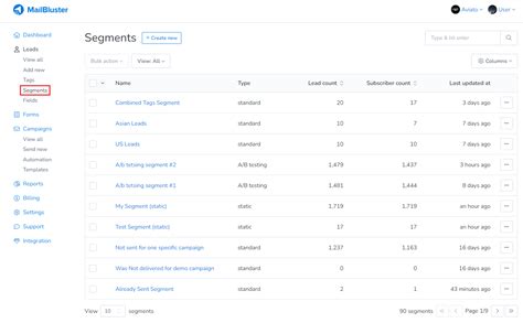how to import leads to a segment mailbluster