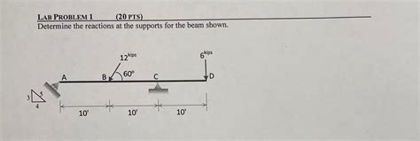 Solved Lab Problem 1 20 ﻿pts Determine The Reactions At The
