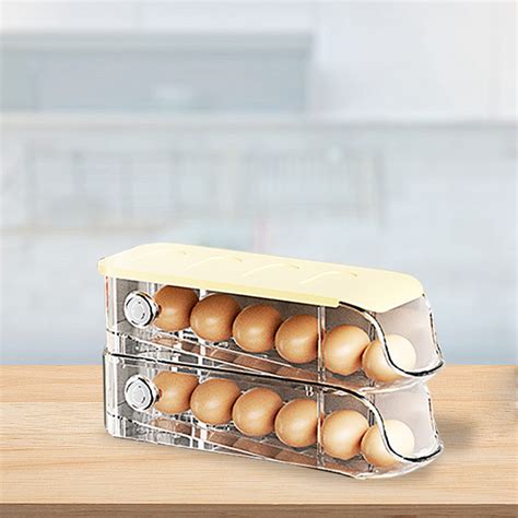 Clearance Refrigerator Egg Rack Refrigerator Automatic Rolling Egg