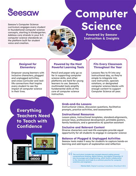 Flyer Computer Science Powered By Seesaw By Etc Educational Technology