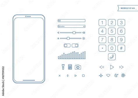 Mobile Screens User Interface Kit Simple Design Ui Template For