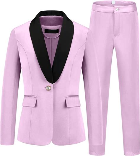 Modful Women Business Blazer Formal Elegant Trouser Suit Classic Shawl