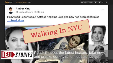 Fact Check Photo Of Angelina Jolie In Hospital Bed Does Not Confirm
